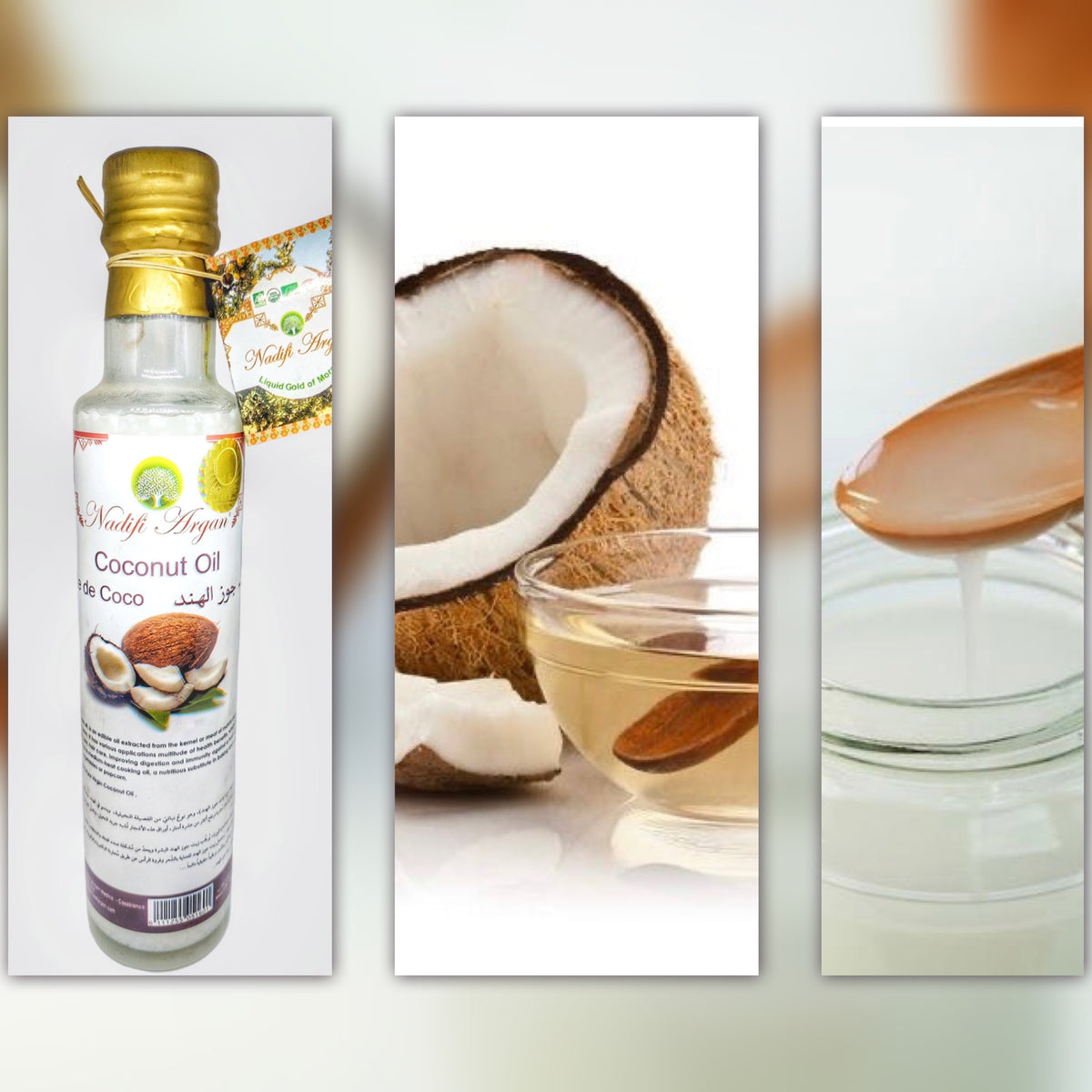 Coconut Oil 250ml Side1 – Nadifi Argan Online Shop